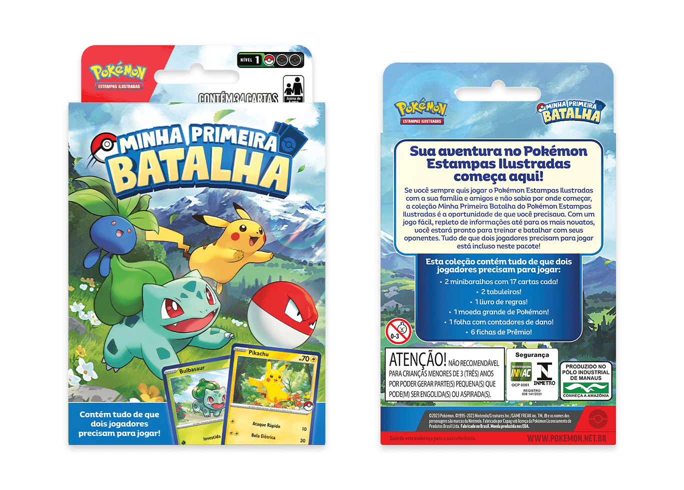 Minha Primeira Batalha do Pokémon Estampas Ilustradas